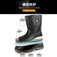 China OEM Black High Top Microfiber Leather Security Work Boots with EN-standard Steel Toe and Puncture Resistant Midsole for sale