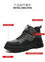 China Breathable Puncture Resistant Security Work Boots with Steel Toe and Custom Logo Options for sale