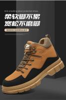 China Breathable Puncture Resistant Security Work Boots with Steel Toe and Custom Logo Options for sale