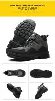 China Breathable Puncture Resistant Security Work Boots with Steel Toe and Custom Logo Options for sale