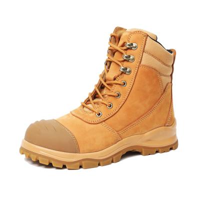 China EN ISO 20345:2011 Compliant Genuine Leather Safety Boots with Steel Midsole and Steel Toe for Industrial Protection for sale
