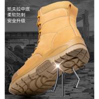 China EN ISO 20345:2011 Compliant Martin Work Boots with 200J Impact Rating and Genuine Leather Construction for sale