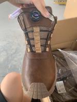 China Electrical Safety Shoes Work Boots with Anti-smashing Plastic Toe, Rubber Sole, and Microfiber Leather for Ultimate Protection for sale