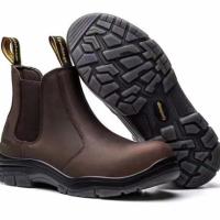 China EN ISO 20345 Certified Chelsea Safety Shoes with Kevlar Midsole and PU+Rubber Sole Work Boots for sale