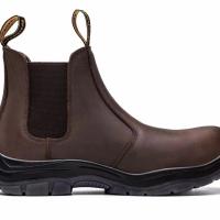 China EN ISO 20345 Certified Chelsea Safety Shoes with Kevlar Midsole and PU+Rubber Sole Work Boots for sale