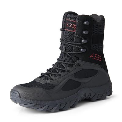 China Mid Cut Hiking Working Boots Large Size Black Hiking Boots For Men 39-47 Size Beige Hiking Shoes With Lace-up for sale