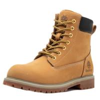 China Yellow Style Martin Boots Cowhide Leather Boots Rubber Sole Boots With Lace-up for sale