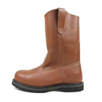 China Unisex Cowhide Leather Work Boots Construction Safety Shoes Kevlar Midsole Work Shoes With PU Sole High Top Men's Safety Boots for sale