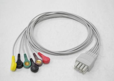 China NIHON KOHDEN REUSABLE LEAD WIRE,6-LD,SNAP,IEC,0.9M for sale