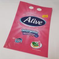 China Punchable Washing Powder Packaging Bag Glossy 3 Side Seal Pouch for sale