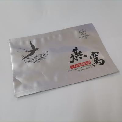 China Pure Aluminum Composite 3 Side Seal Bags Bird'S Nest Mask Packaging Bag for sale