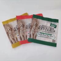 China Custom Printing Matte 3 Side Seal Bags Finish Dog Food Packaging for sale