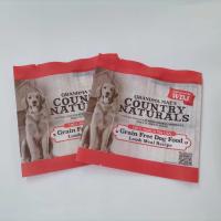 China Custom Printing Matte 3 Side Seal Bags Finish Dog Food Packaging for sale
