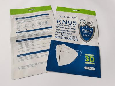 China KN95 Mask Ziplock Packaging Bags for sale