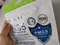 China KN95 Mask Ziplock Packaging Bags for sale