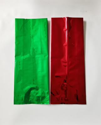 China Tea Flat Bottom VMPET Gusset Bag Packaging Folded Inside Reducing Space for sale