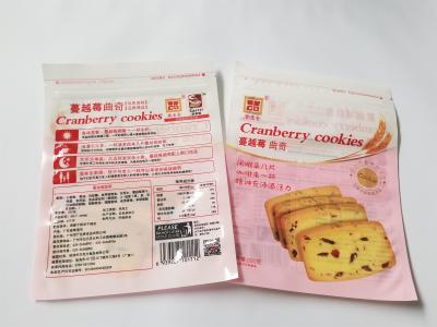 China Composite PET Ziplock Packaging Bags Food Grade For Cookies for sale