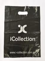China Electronic accessories ISO Die Cut Handle Poly Bags Strong Load Bearing Material for sale