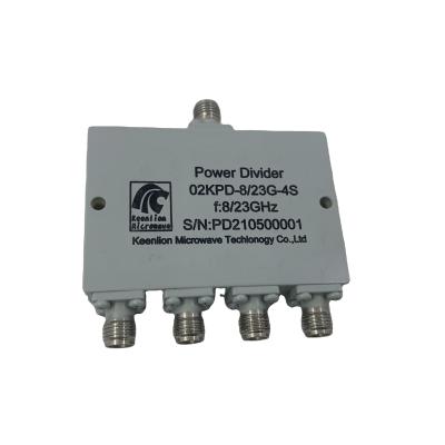 China SMA Female 4 Way RF Power Divider 8000-23000MHz 50 Ohm 30W for sale