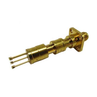 China Gold Plated SMA Female RF Probe 4x3.5mm DC-6GHz Radio Frequency Test Probe PTFE Insulator for sale