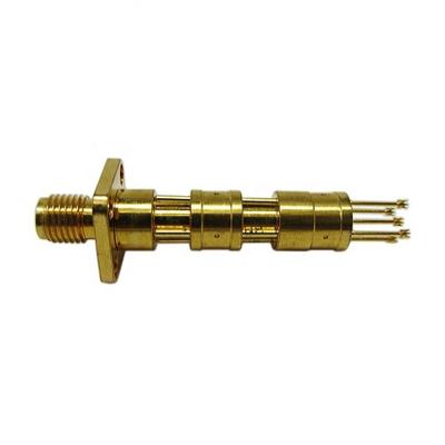 China DC 11GHz High Current Test Probe 6 Pin POGO Pin Connector 50 Ohm ODM for sale