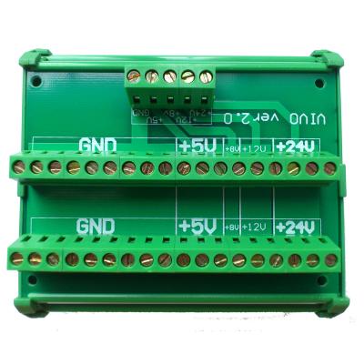 China DC 24V 8V 12V 5V Power Supply Source Wiring Distribution Splitter Terminal Blocks Breakout Board for sale