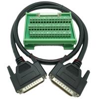 China DB44 D Sub Female socket terminal block breakout board adapter with 1 meter cable for sale