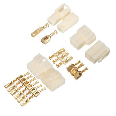 China 6.3mm Crimp Terminal Housing Car Electrical Connectors 1 Way Pin to 8 Way Pin for sale
