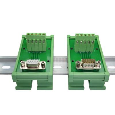 China DB9 D Sub 9 Pin Single End Male Female Connectors Terminal Block  Breakout Board for sale