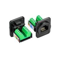 China RJ45 Network Ethernet Socket  D Type Module RJ45 Female Adapter to 8-pin Connector for 86 Panel Mount for sale