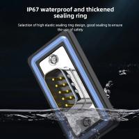 China Waterproof DB9 Connector D Sub 9 Pin to Screw Terminal Blocks RS 232 485 Serial Adapter Panel Mount for sale