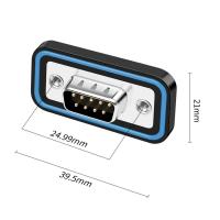 China Waterproof DB9 Connector D Sub 9 Pin to Screw Terminal Blocks RS 232 485 Serial Adapter Panel Mount for sale