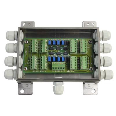 China 8 Way Stainless Steel Load Cells Summing Junction Box Enclosure Weighing Sensor for Platform Scale for sale