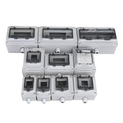 China Wall Electric Enclosure Plastic Switch Circuit breaker Box IP67 Waterproof Outdoor 2 3 4 5 6 8 10 12 16 18 Way for sale