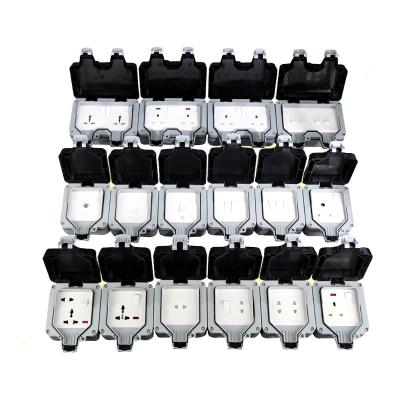 China Wall Mounted Power Outlet Socket Outdoor Charging Poles Plastic Switch Box IP66 Wheatherproof for sale