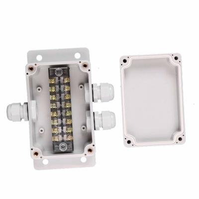 China IP65 Waterproof Cable Distribution Junction Box 100*68*50mm with Terminal Blocks 3 Ways Wall Mounting for sale