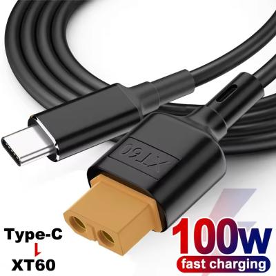 China USB Type C Male to XT60 Female Charging Cable 100cm for Drone Model 100 Watts 5 Amps PD2.0 QC2.0 for sale
