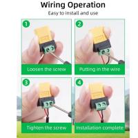 China XT60 2-Pin Screw Terminal Adapter Solderless Charging Connector for Drone FPV Balance Charger for sale