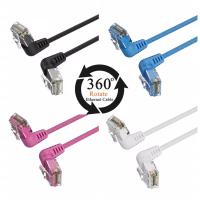 China CAT6A Ethernet Cable 10Gbps 90 / 360 Degree Rotation Patch Cord Rj45 Connector For Laptop Router Network Lan Cable for sale