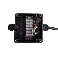 China Black Outdoor Waterproof Cable Connector Junction Box With Terminals Electrical Wire Connection for sale