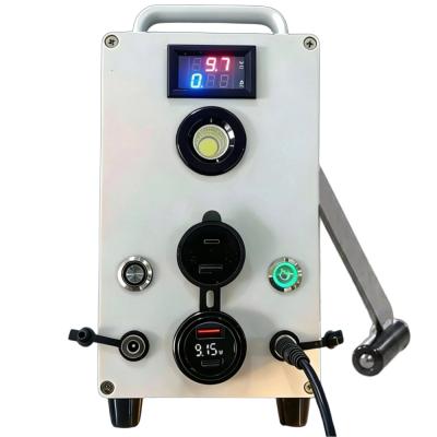 China Hand Crank Generator Phone Charger Outdoor Camping Emergency Power Supply 5V 12V 30 Watts for sale