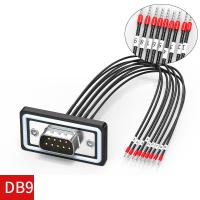 China Waterproof DB9 Connector D Sub 9 Pin to Screw Terminal Blocks RS 232 485 Serial Adapter Panel Mount for sale