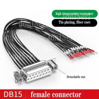 China DB15/DB9/DB25 Connector Cable with Number Tube 26AWG 15Pin Serial Port Dual Shielded Wire for sale