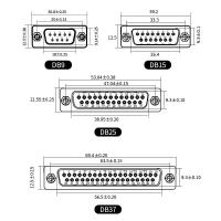 China DB15/DB9/DB25 Connector Cable with Number Tube 26AWG 15Pin Serial Port Dual Shielded Wire for sale