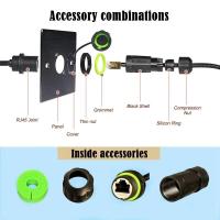 China RJ45 8P8C Modular Plug Eextension Network Cable Connector Waterproof IP65 for sale