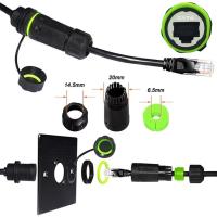 China RJ45 8P8C Modular Plug Eextension Network Cable Connector Waterproof IP65 for sale