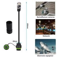 China RJ45 8P8C Modular Plug Eextension Network Cable Connector Waterproof IP65 for sale