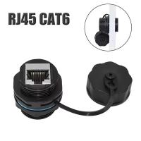 China IP68 Waterproof RJ45 Network Connector Shielded Circular Cat6A RJ45 Coupler Plug Panel Socket for sale