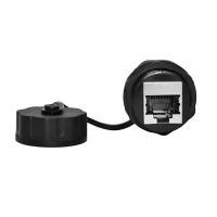 China IP68 Waterproof RJ45 Network Connector Shielded Circular Cat6A RJ45 Coupler Plug Panel Socket for sale