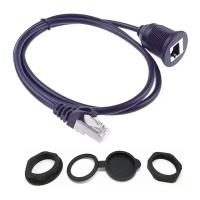 China Cat6 Ethernet Waterproof RJ45 Network Male to Female Extension Cable 1 Meter for sale